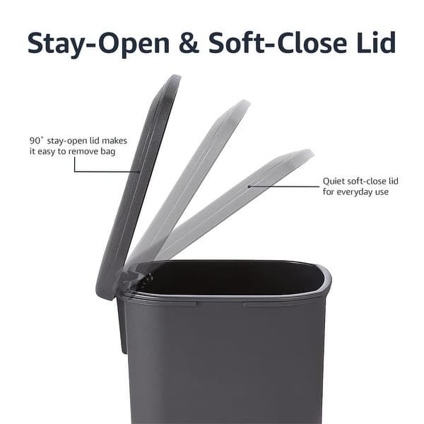 rectangular plastic trash can