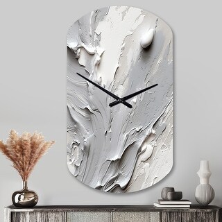 Designart - Grey and Cream Harmony In Chaos I - Abstract Wall Clocks in ...