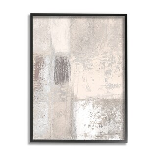 Stupell Conceptual Geometric Tiles Neutral Brown Tones Framed Wall Art ...