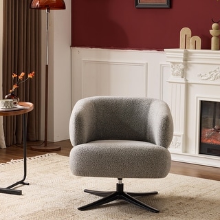 Swivel Chair Leisure Chair Side Chair, Rustic Accent Chair Antique Grey ...