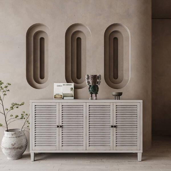 whitewashed sideboard