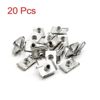20Pcs Thread Hole Metal Fastener Bumper U-Type Clips Retainers Rivets ...
