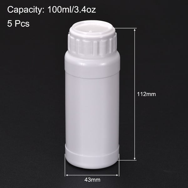 Plastic Lab Reagent Bottle 100ml/3.4oz Sample Sealing Storage Container ...