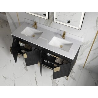 Alma Bulanka 60 inch counter top with undermount Double Sink - 60 inch ...