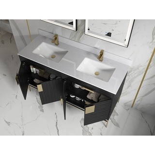 Alma Bulanka 60 inch counter top with undermount Double Sink - 60 inch ...