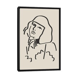 iCanvas "Line Art Candid Portrait XIII" by Little Dean Framed - Bed ...