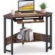 Corner Desk, Triangle Computer Desk, Small Desk Sturdy Steel Frame for ...