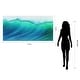"Blue Wave" Frameless Free Floating Tempered Art Glass Wall Art - Bed ...