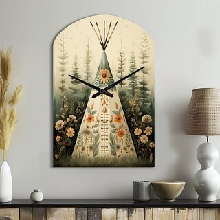 Beige Native Tipi Serenity In Nature - Native American Art Large Wall ...