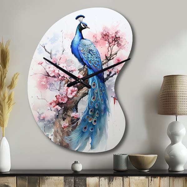 peacock blue clock