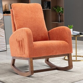 Mid-Century Modern Comfortable Rocking Chair - Bed Bath & Beyond - 37606248