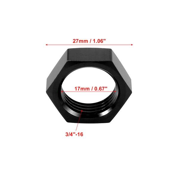 Bulkhead Nut Female Thread Hex Bulkhead Locking Nut 8AN Hex Locknut - Black - AN8 - Bed Bath ...