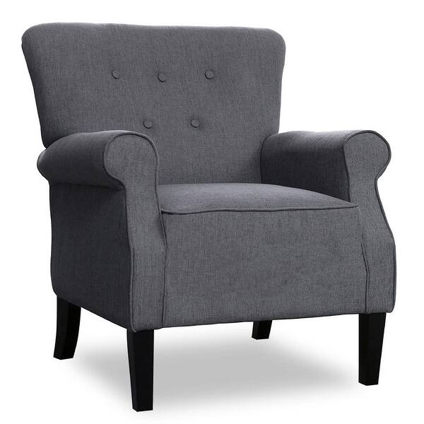 Modern Accent Arm Chair Single Sofa Comfy Upholstered Roll Arm Chair ...