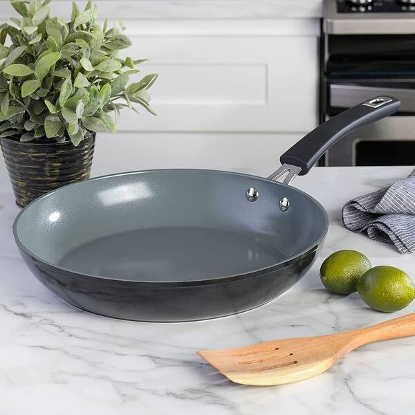 Kenmore Arlington 12 Inch Nonstick Aluminum Frying Pan in Black Diamond ...
