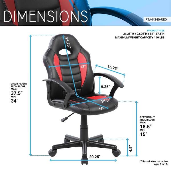 Red Gaming Racer Chair with Wheels - Bed Bath & Beyond - 36646129