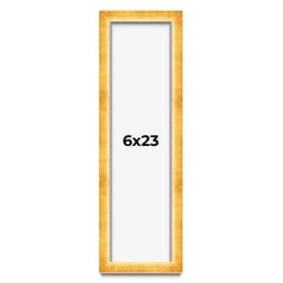6x23 Shadow Box Frame Gold | 1.625 Inches Deep Real Wood Traditional ...