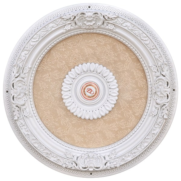 Petite Blanco Chandelier Ceiling Medallion 24 inch Diameter - Grey ...