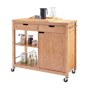 TRINITY PRO® EcoStorage® 48" Kitchen Island w/ Cabinet, Bamboo - Bed ...