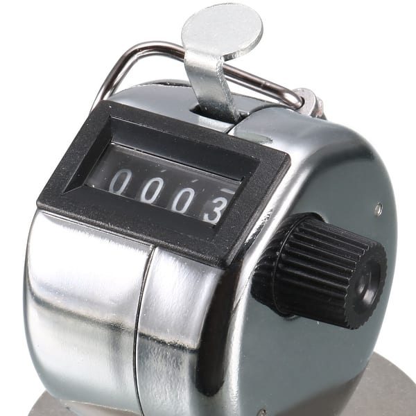 4 Digit Number Clicker Manual Hand Tally Mechanical Palm Counter ...