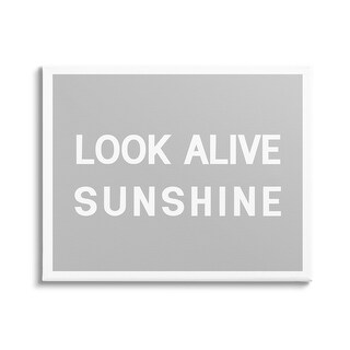 Stupell Look Alive Sunshine Simple Grey Canvas Wall Art by Lil' Rue ...