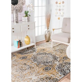 Nuloom Gold Transitional Damask Faded Area Rug - Bed Bath & Beyond ...