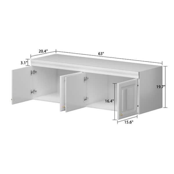 63"W Top Cabinet Maximize Closet Space Overhead Wardrobe Storage Unit ...