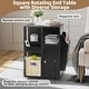 Rotating Side Table with Storage - Square Swivel Design with Magazine ...