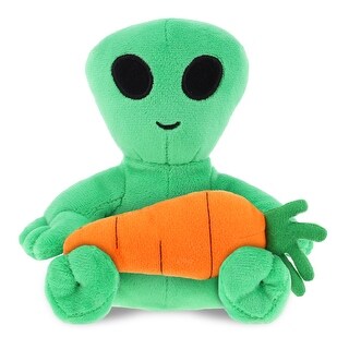 DolliBu Happy Easter Super Soft Plush Green Alien with Carrot - 6 ...
