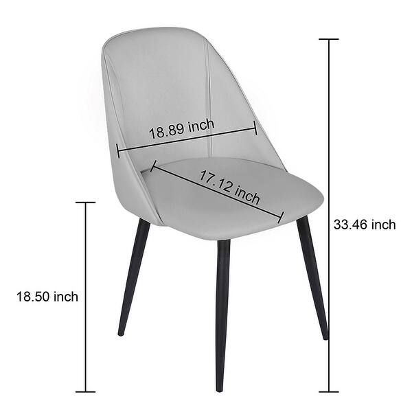 Groovy 33-inch Armless Mid-century Faux Leather Side Chairs (Set of 2 ...