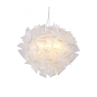 1-Light White Acrylic Chandelier With White Hardware - On Sale - Bed ...