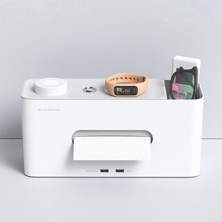 Multifunctional LED lamp bedside table storage box tissue box - Bed ...