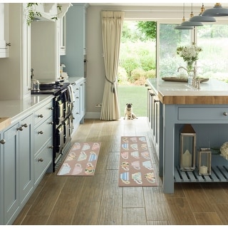 Laura Ashley Wellness Mats Hydrangea Duck Egg Blue/Grey/Brown - Bed ...