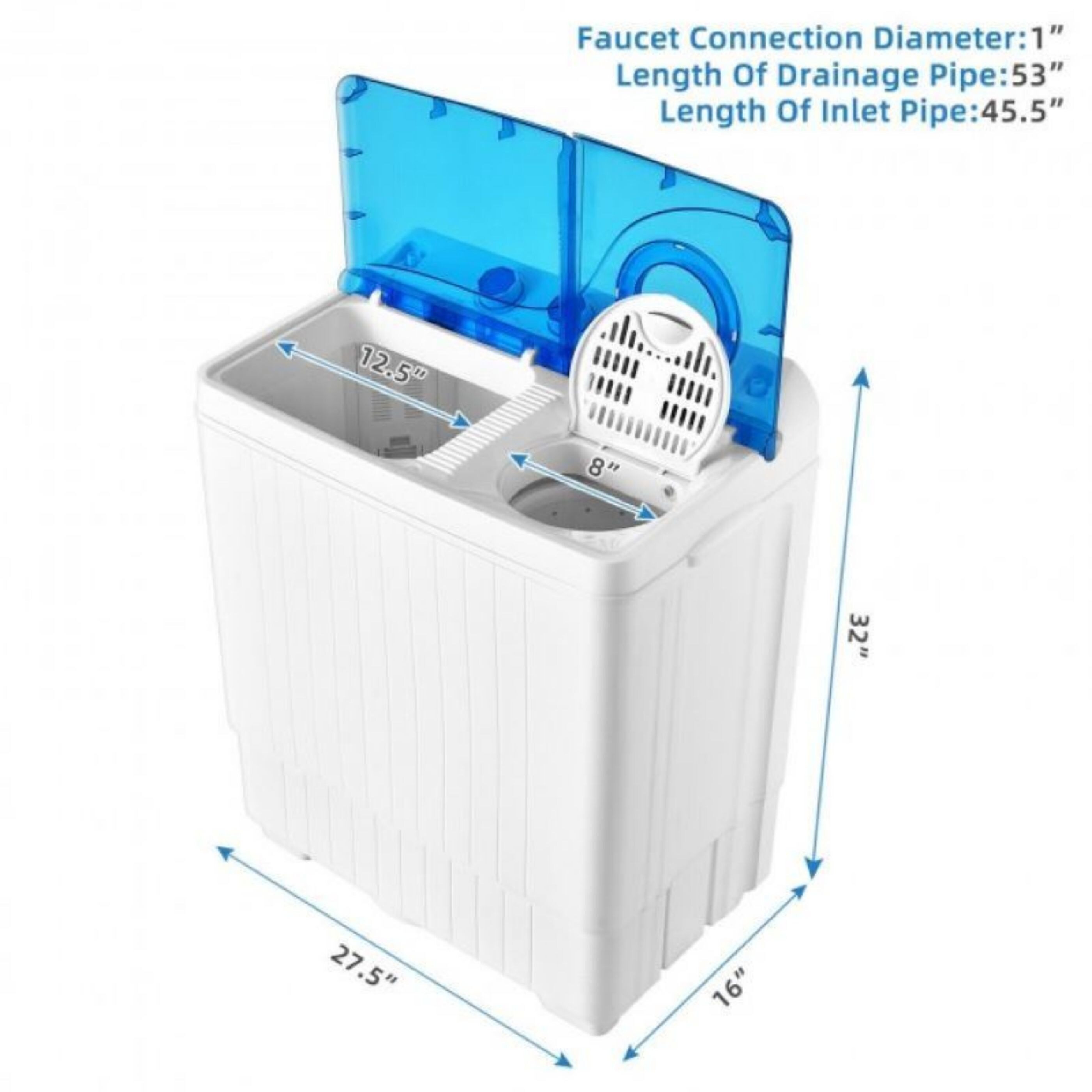 House Portable Semi Automatic Twin Tub Washing Machine