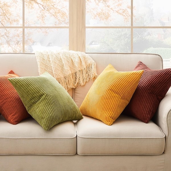 Fall Burnt Orange Decorative Throw Pillows Covers Set of 4 Gradient ...