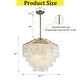 CraftHome 6-Light Vintage Coastal Natural Capiz Shell Tierd Chandelier ...