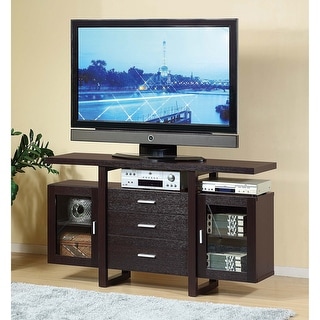 Q-Max Two-Tier Buffet TV Stand Featuring Two Side Cabinets with Two ...