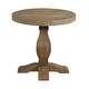 26 Inch Round End Table with Pedestal Base, Brown - Bed Bath & Beyond ...