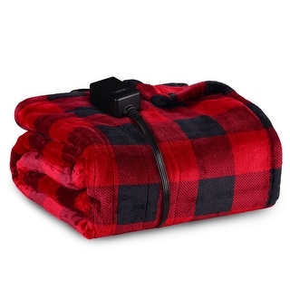 Electric Throw Flannel Heated Blanket - Bed Bath & Beyond - 39614414
