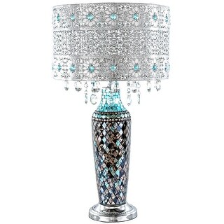 Gracie's Crystal Table Lamp- Turquoise - Bed Bath & Beyond - 36902135