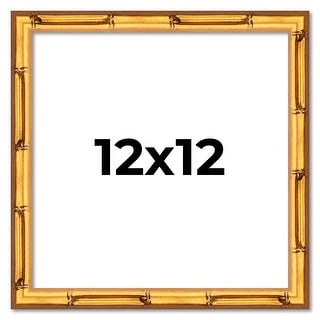 12x12 Frame Gold Bamboo Picture Frame - Modern Photo Frame Includes UV ...