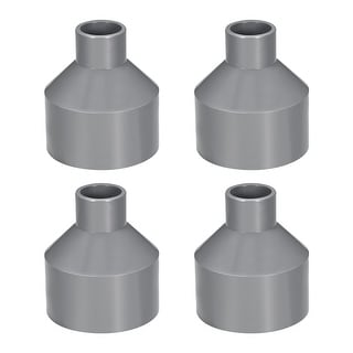 PVC Reducing Coupling Hub by Hub, DWV Pipe Fitting, Gray 4Pcs - Bed ...