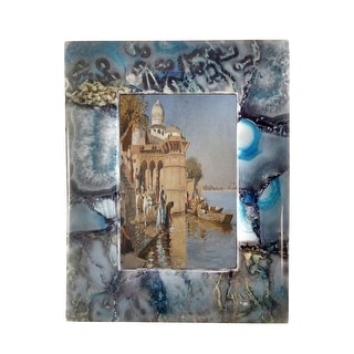 A&B Home Enzo Agate Photo Frame - 6" x 4" - Blue - Bed Bath & Beyond ...