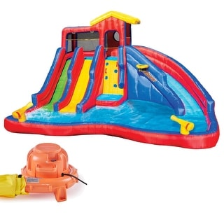 Banzai Hydro Blast Kids Inflatable Backyard Waterpark Activity Pool ...