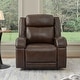 Hadlee Genuine Leather Power Recliner Chairs Wall Hugger RV Recliner ...