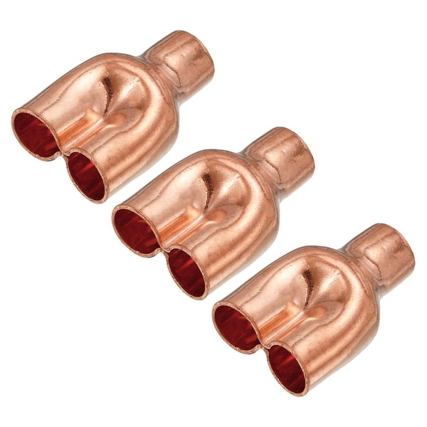 3pc Tee Y Type Copper Fitting Welding Joint Split Union Intersection 1/ ...