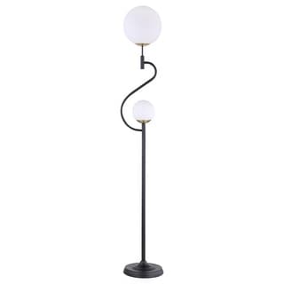 Dacki 69-Inch Dual Spherical Bulb Metal Floor Lamp Black - Bed Bath ...