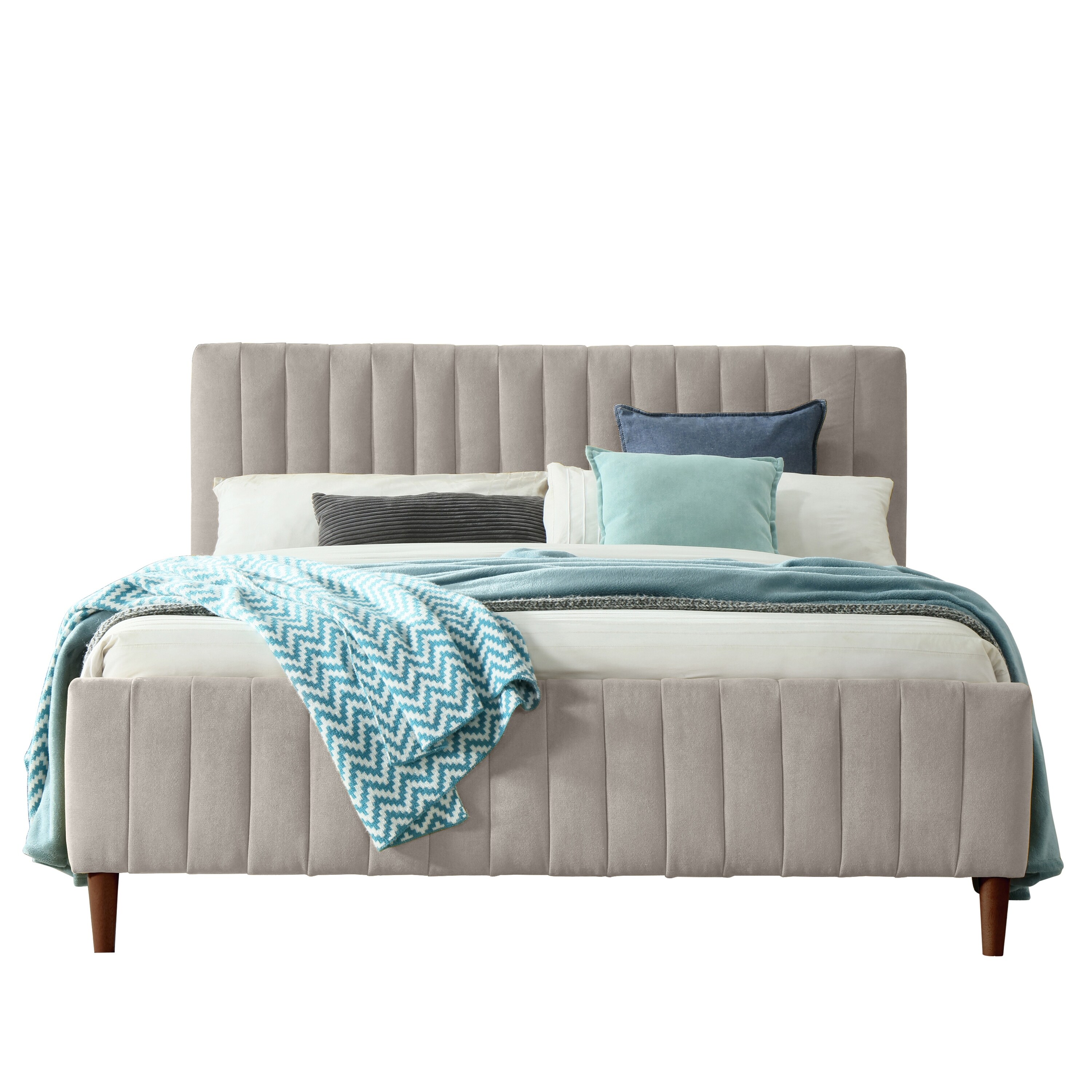 Twin Teddy Fleece Upholstered Daybed with LED Light Trundle, Elegant ...