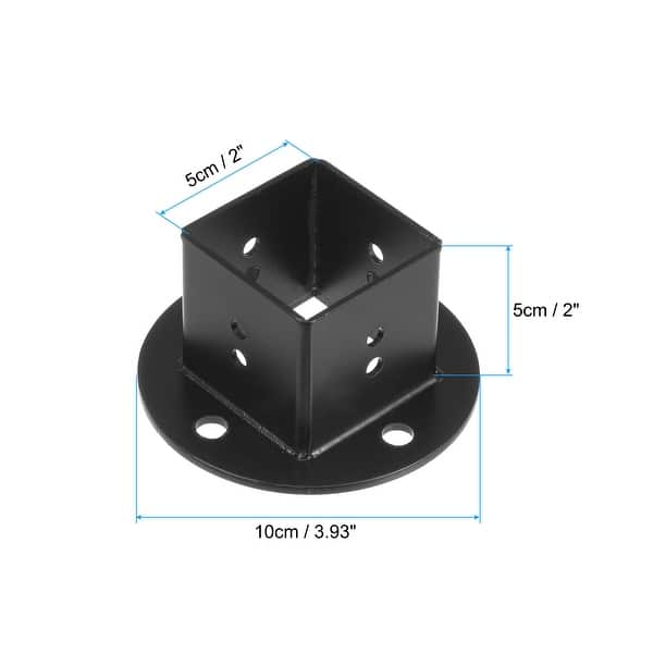 4pcs Floor Flange 2"x2" Post Base Brackets Wall Mount for Deck Railing ...
