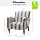 Seip Classic and Contemporary Striped Arm Chair with Spindle Wood Legs ...