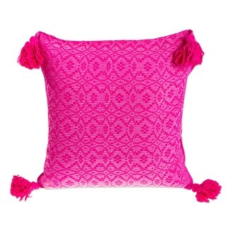 Novica Handmade Oaxaca Diamonds In Hot Pink Cotton Cushion Cover - Bed ...